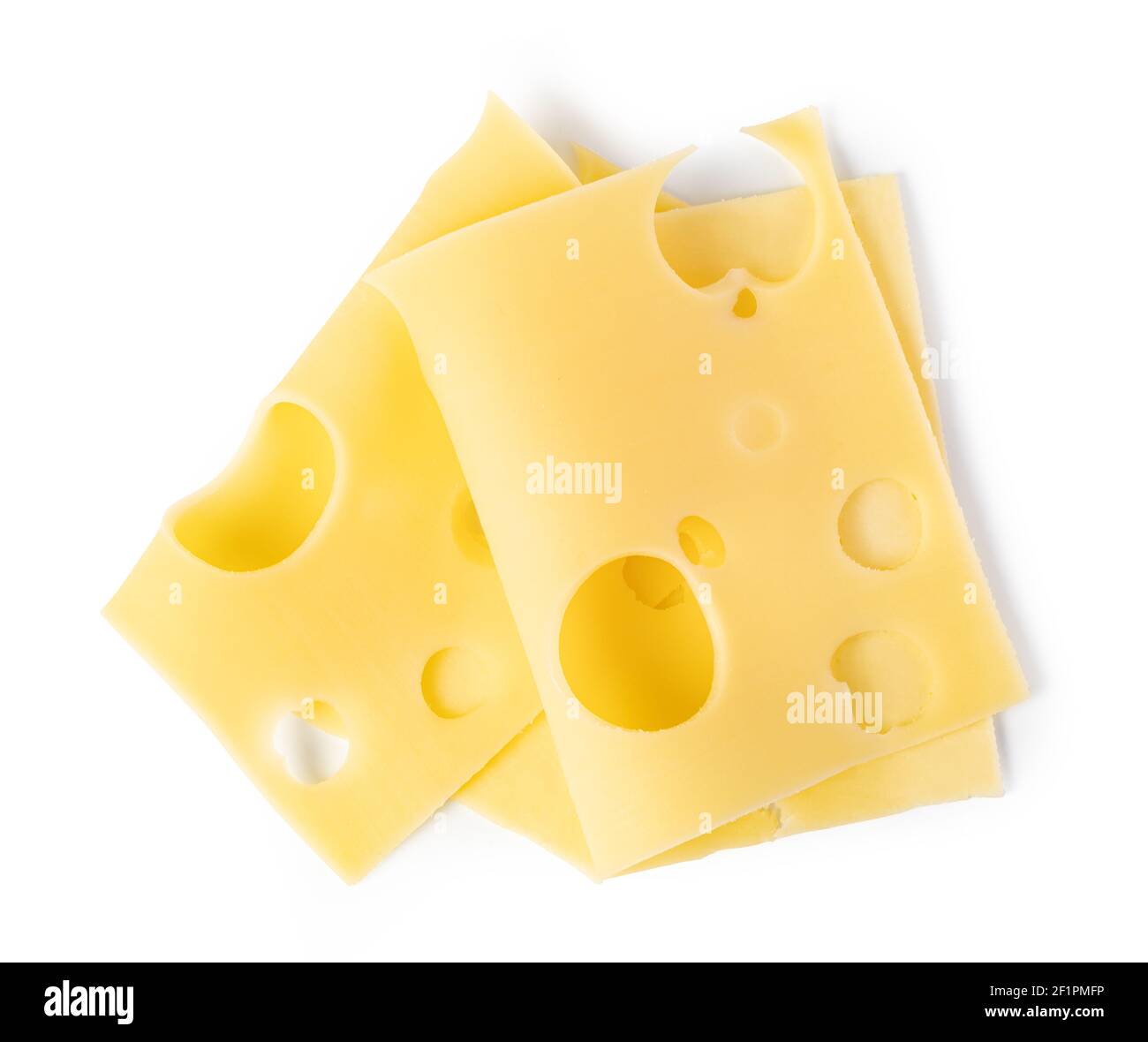 Cheese slice on a white background Stock Photo - Alamy