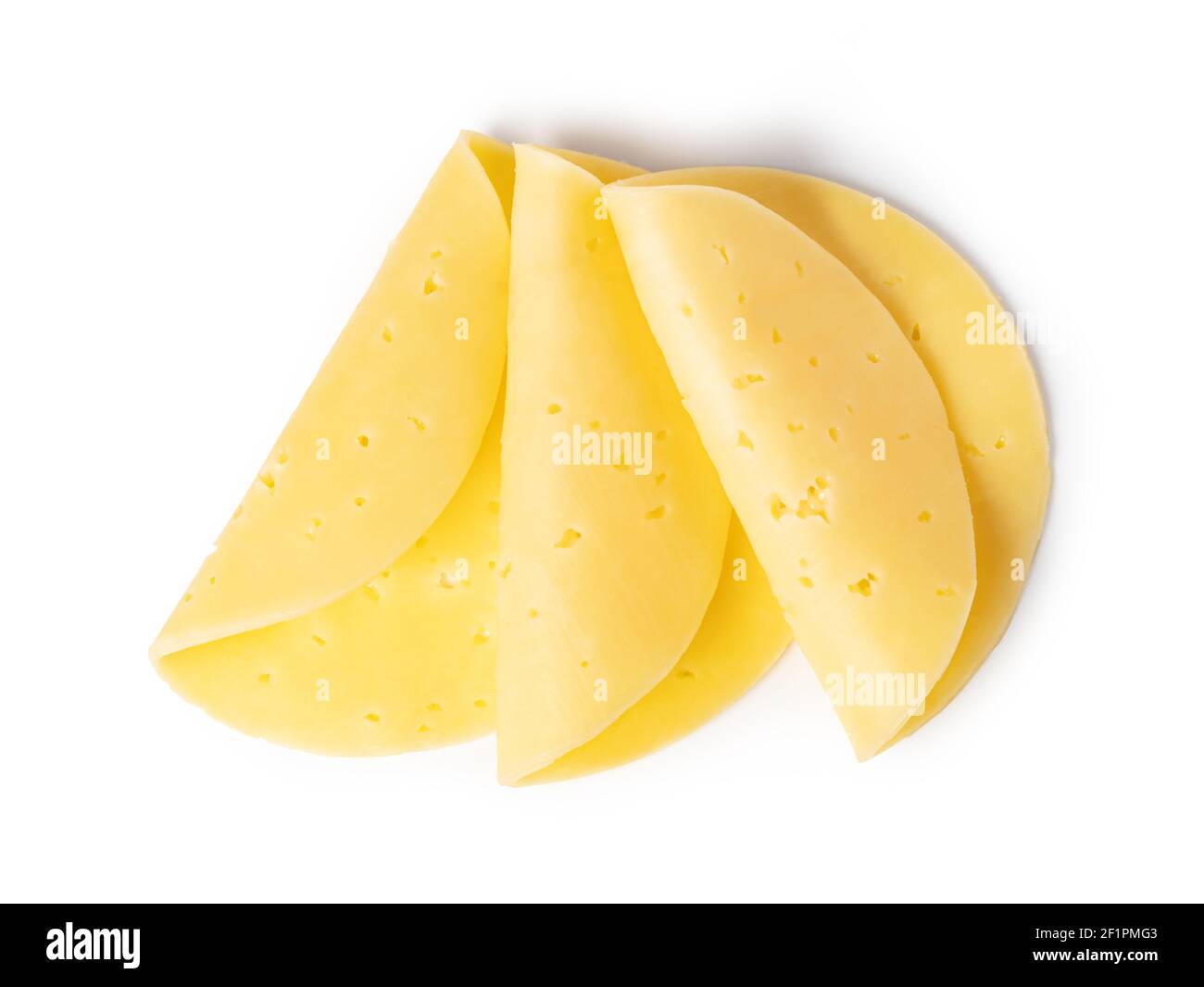 Cheese slice on a white background Stock Photo - Alamy