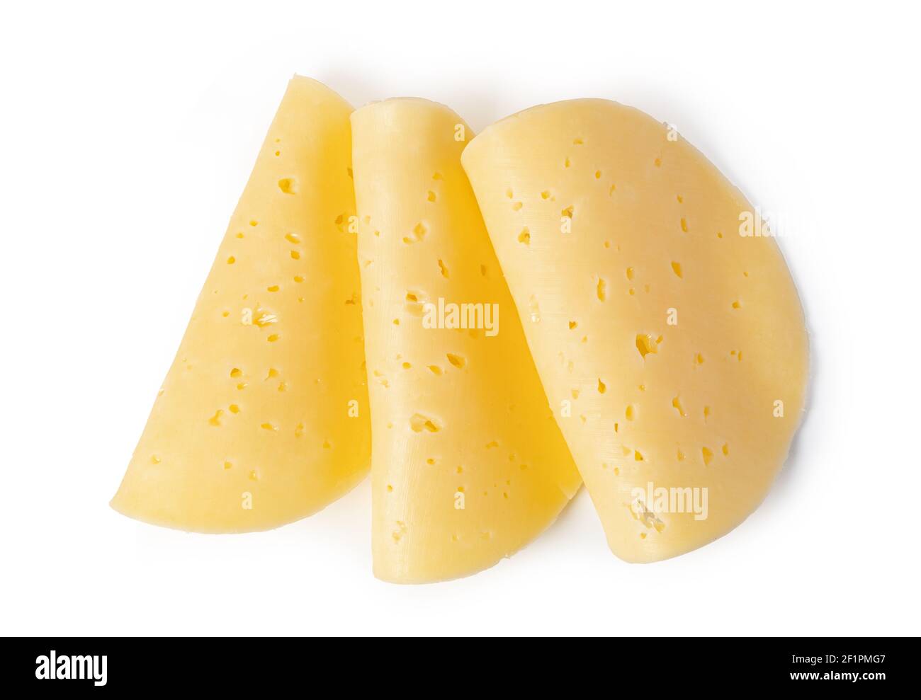 Cheese slice on a white background Stock Photo - Alamy