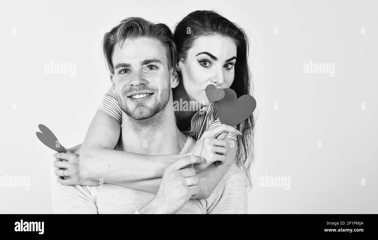 Man and pretty girl in love. Valentines day and love. Romantic ideas ...