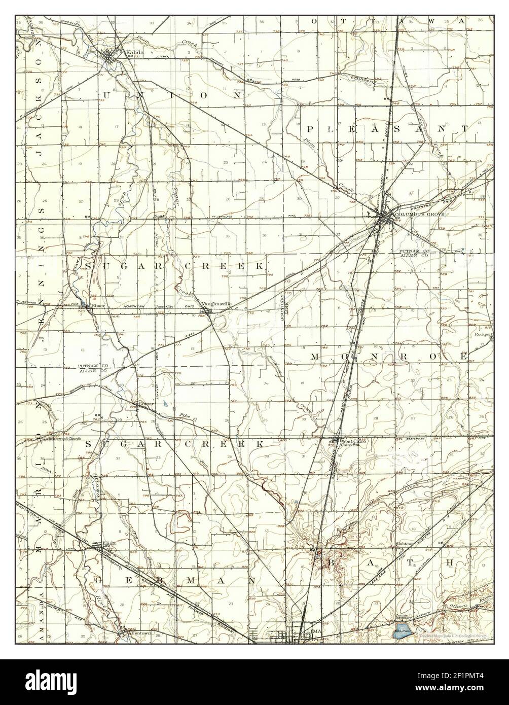 Map of columbus grove hi-res stock photography and images - Alamy