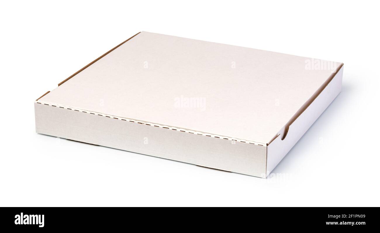 Unlabeled paper pizza box Stock Photo - Alamy