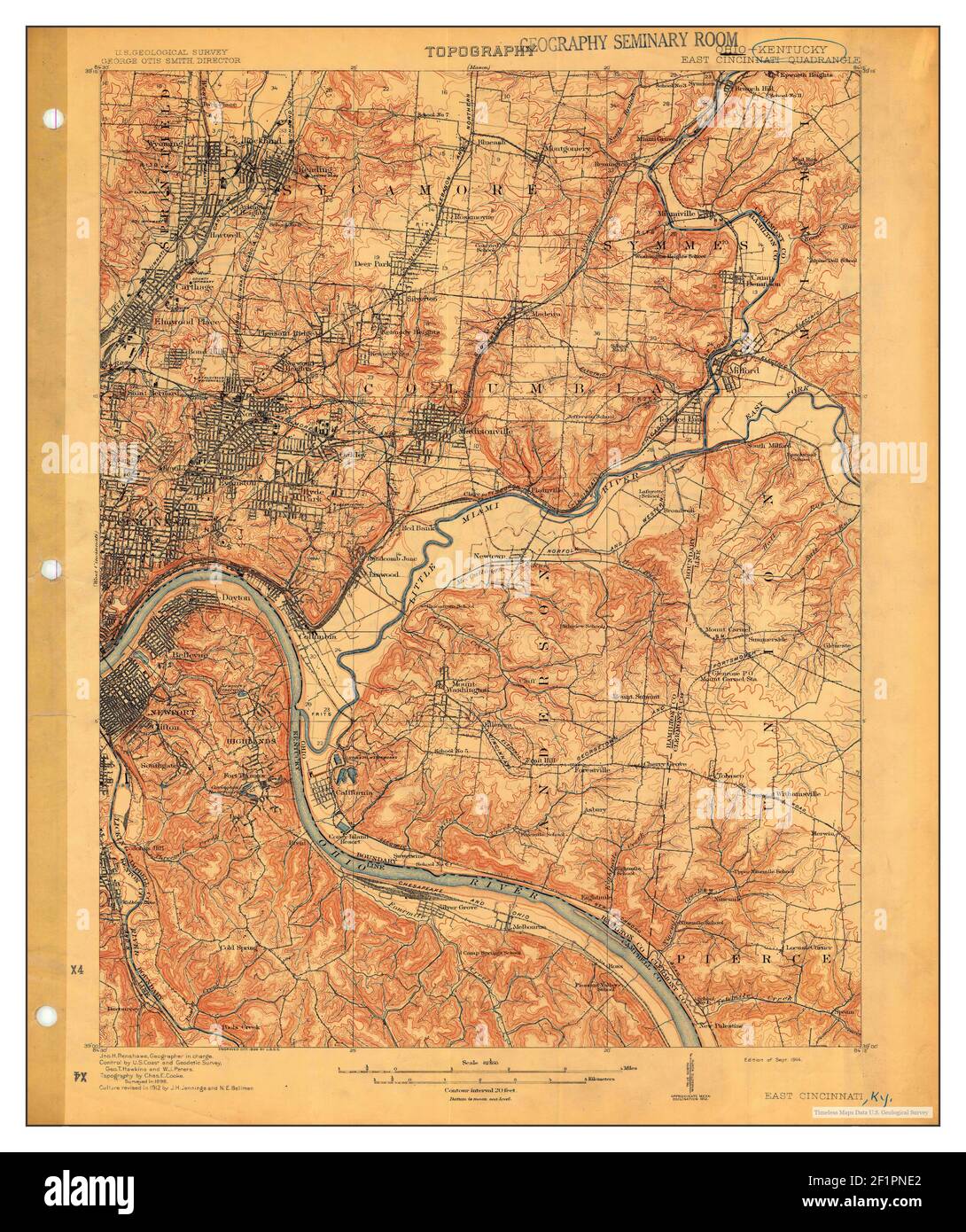 Old map of cincinnati hi-res stock photography and images - Alamy