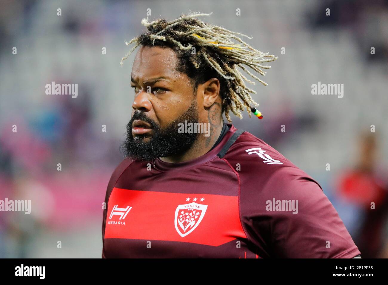 MATHIEU BASTAREAUD (Rugby Club Toulonnais) at warm up during the French ...