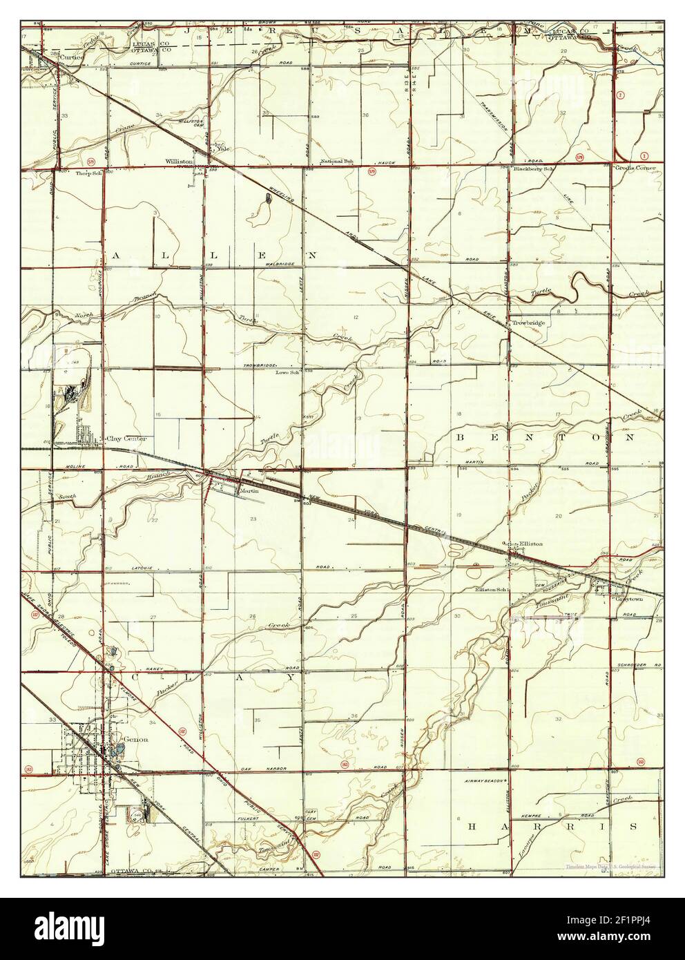 Genoa ohio map hi-res stock photography and images - Alamy