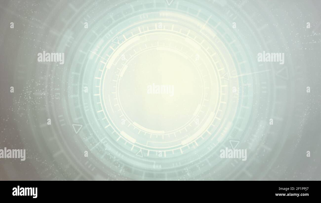 vivid cyber abstract background of moving ui or hud circles, science ...