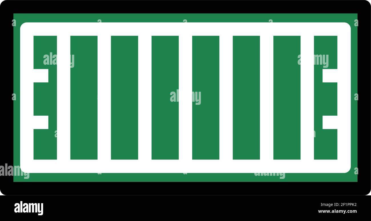 American Football Field Mark Icon. Editable Outline With Color Fill ...