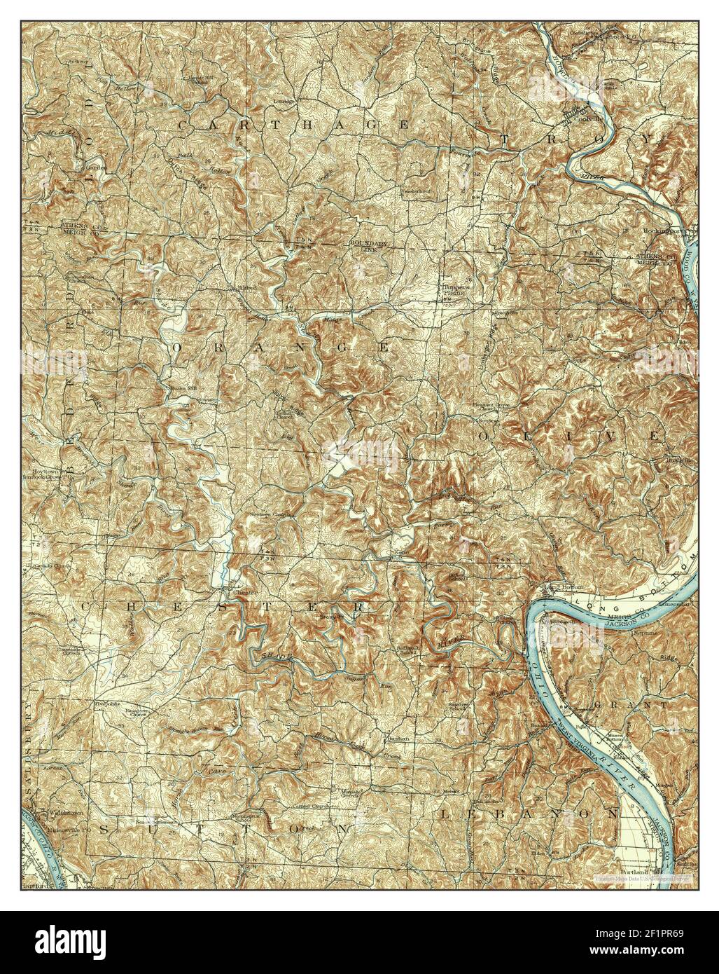 Keno, Ohio, map 1907, 1:62500, United States of America by Timeless ...