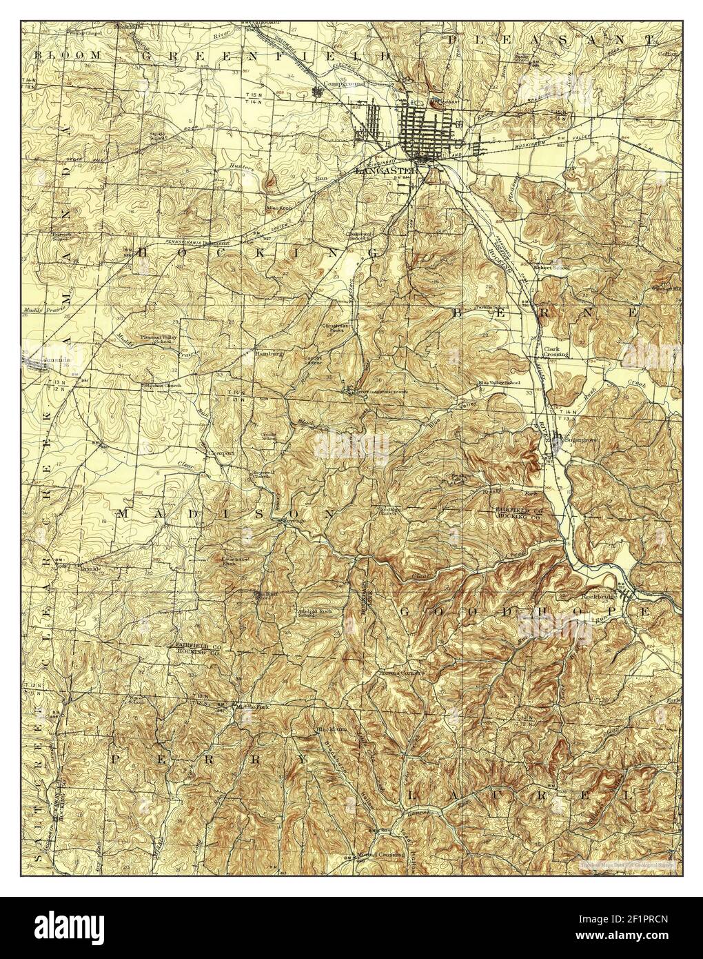 Lancaster, Ohio, map 1909, 1:62500, United States of America by ...