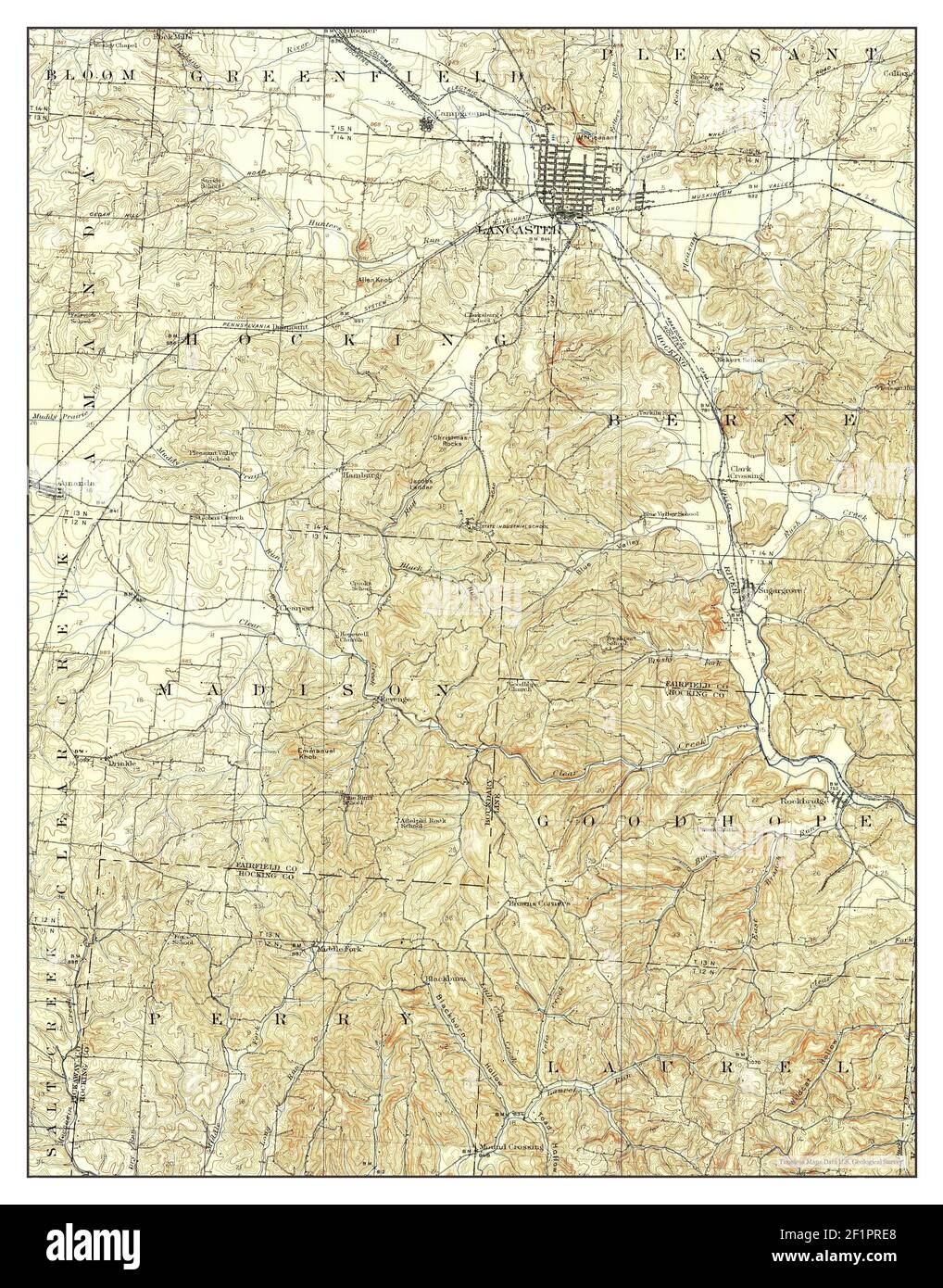 Lancaster, Ohio, map 1907, 1:62500, United States of America by ...