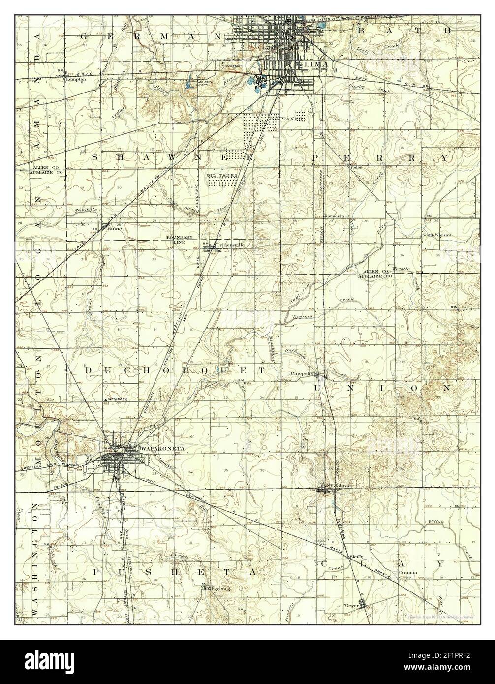 Old map of lima hi-res stock photography and images - Alamy