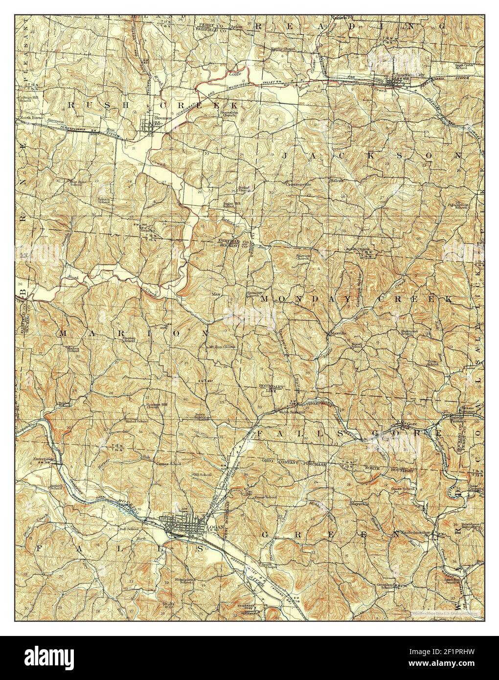 Logan ohio map Cut Out Stock Images & Pictures - Alamy