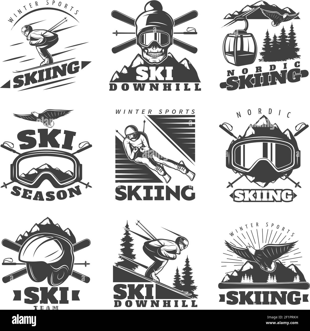 Nordic Skiing Logos