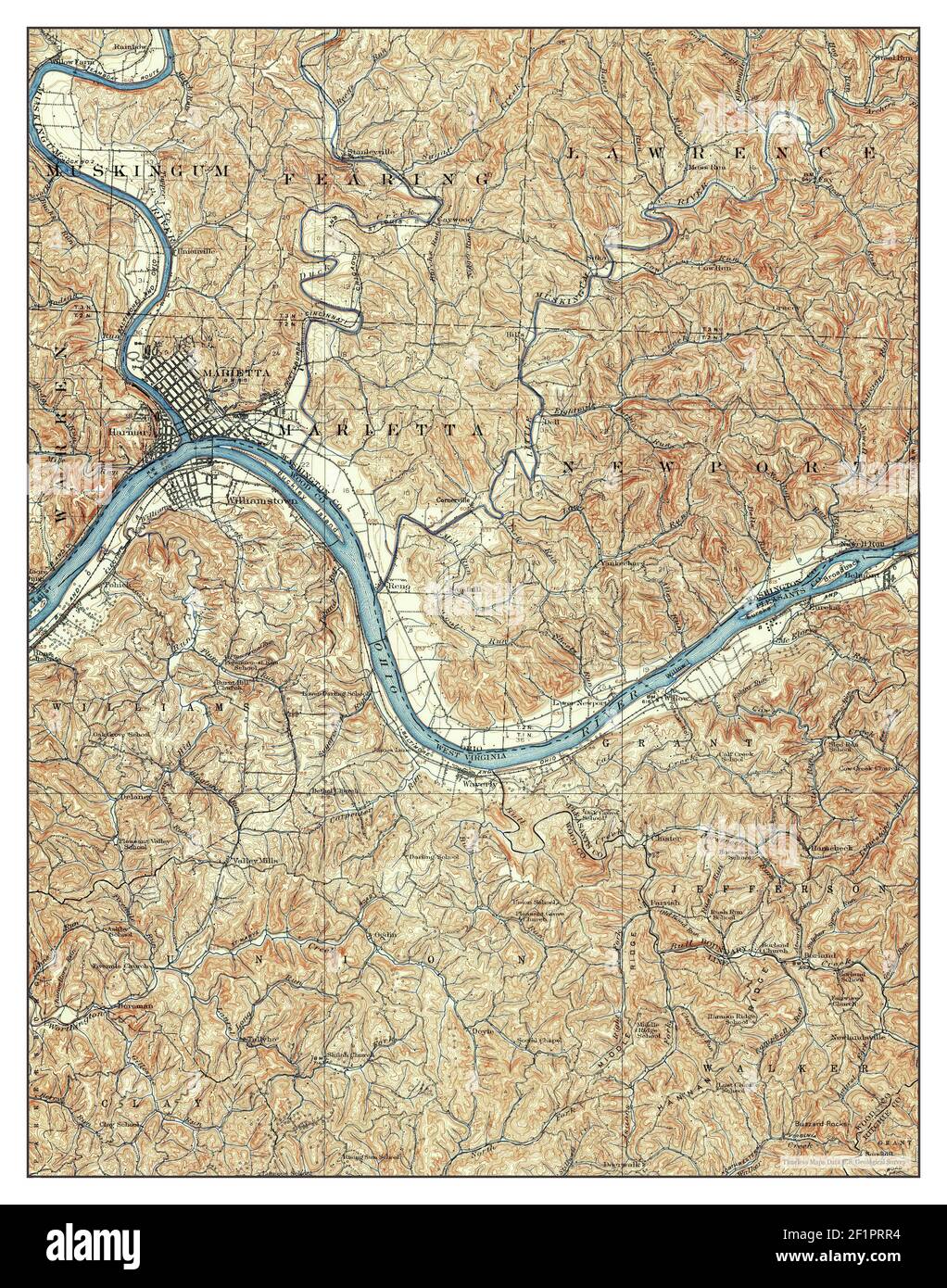 Map of marietta ohio Cut Out Stock Images & Pictures - Alamy