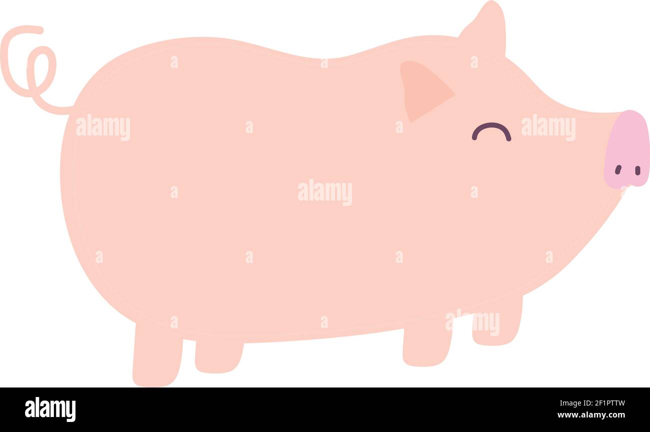 pig on a white background Stock Vector Image & Art - Alamy