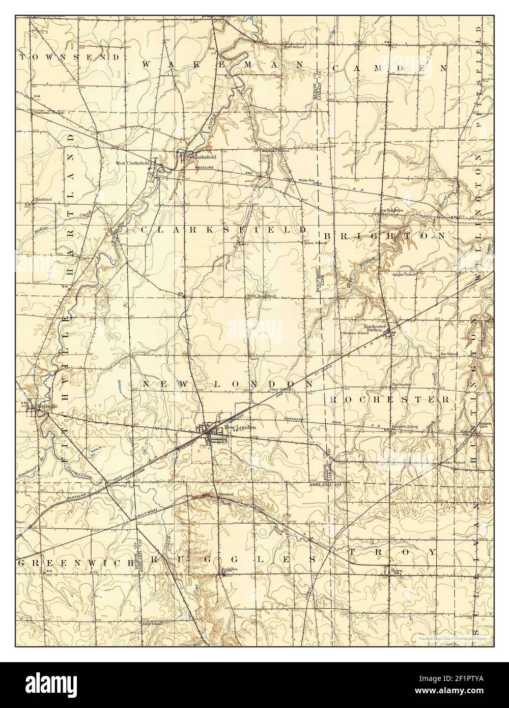 New london ohio map Cut Out Stock Images & Pictures - Alamy