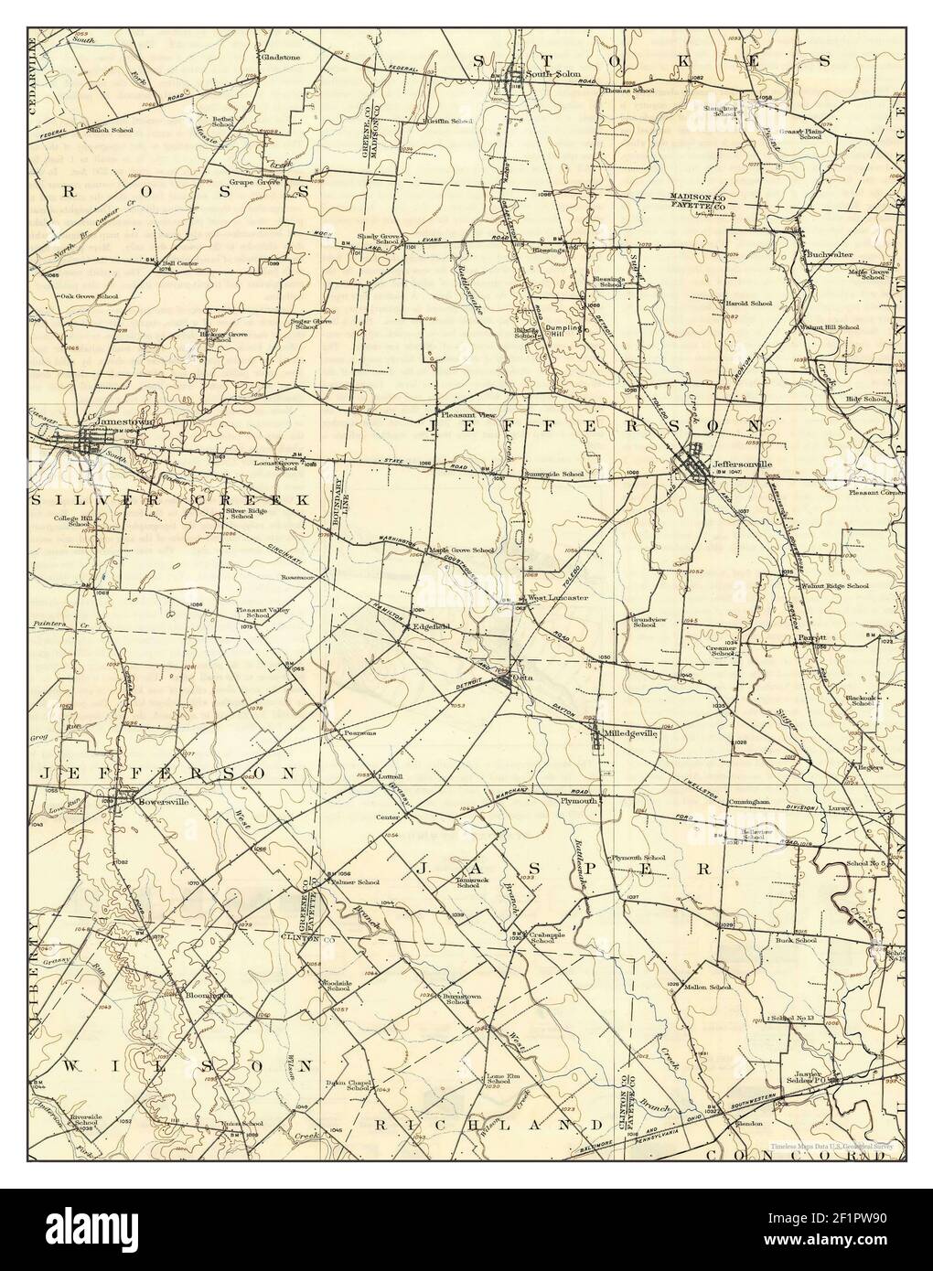 Octa, Ohio, map 1916, 1:62500, United States of America by Timeless ...