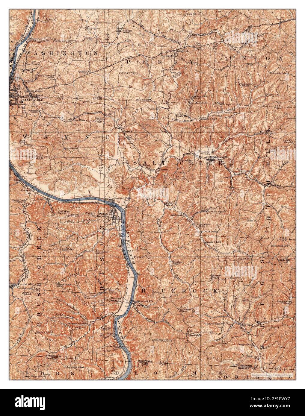 Philo, Ohio, map 1910, 1:62500, United States of America by Timeless ...