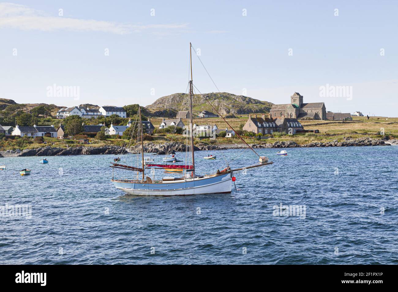 Baile Mor on Iona, off the Isle of Mull, Inner Hebrides, Argyll and ...