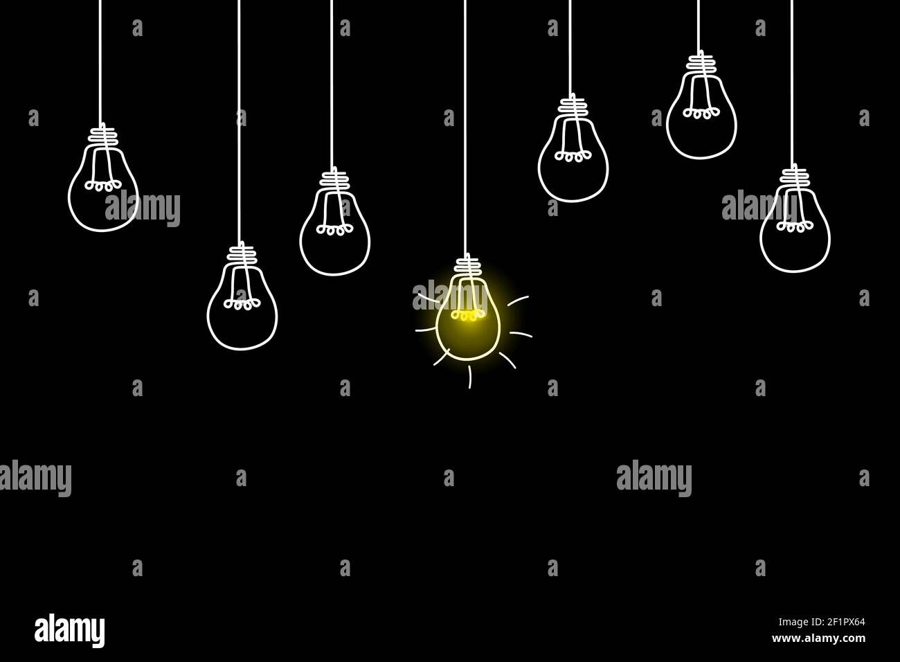Good idea. Banner light bulb idea concept, creative concept light bulb ...