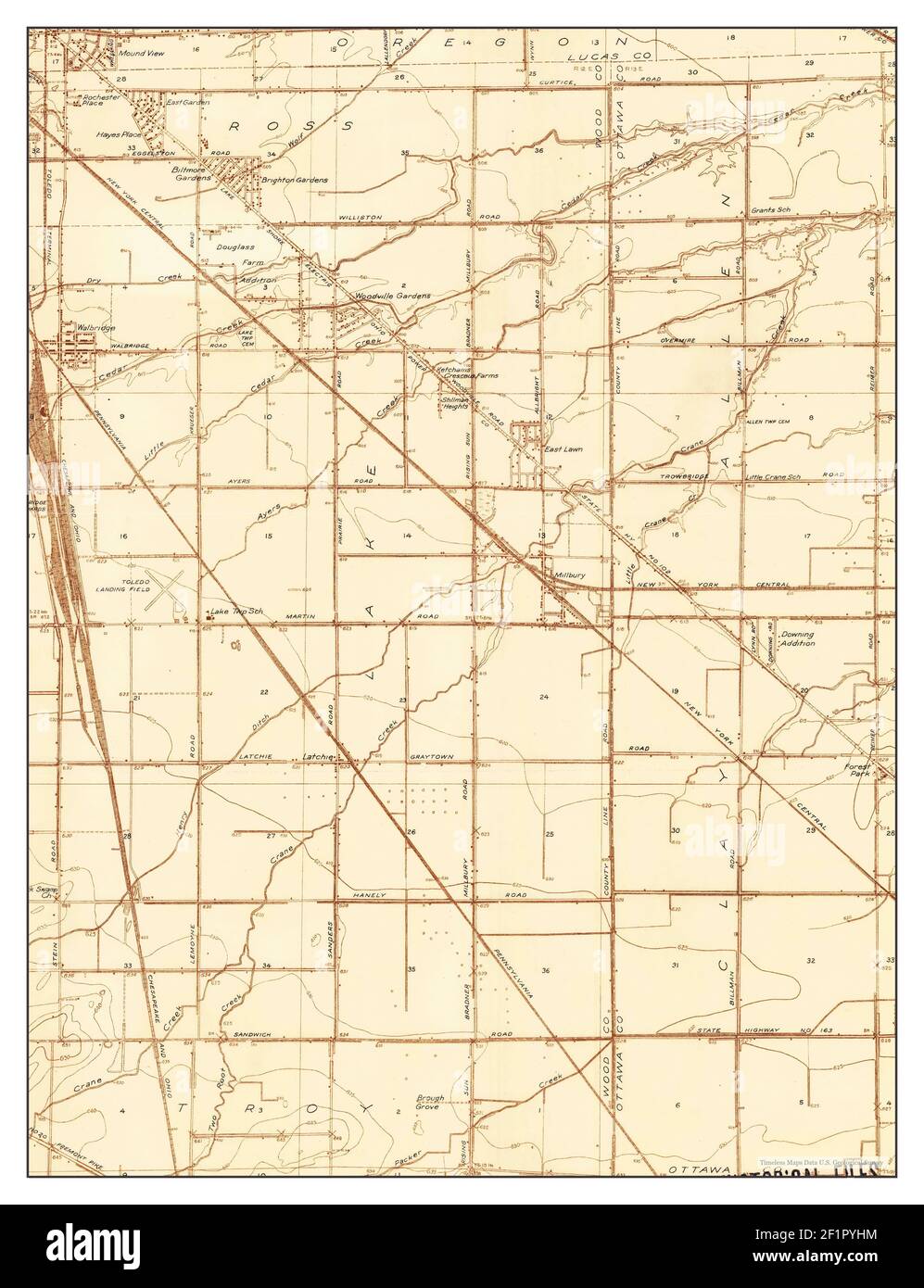 Walbridge, Ohio, map 1935, 1:24000, United States of America by ...