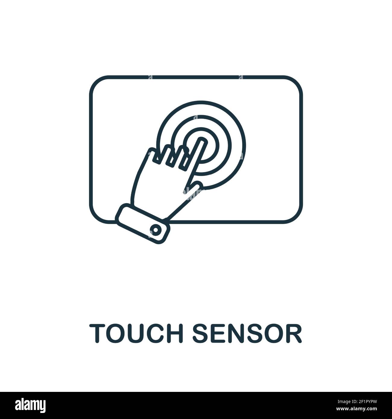 Touch Sensor Icon Simple Element From Sensors Icons Collection Creative Touch Sensor Icon Ui