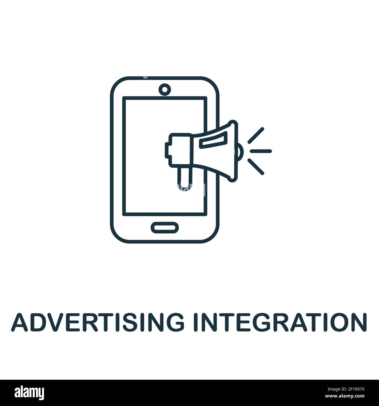 Advertising Integration icon. Simple element from social media ...
