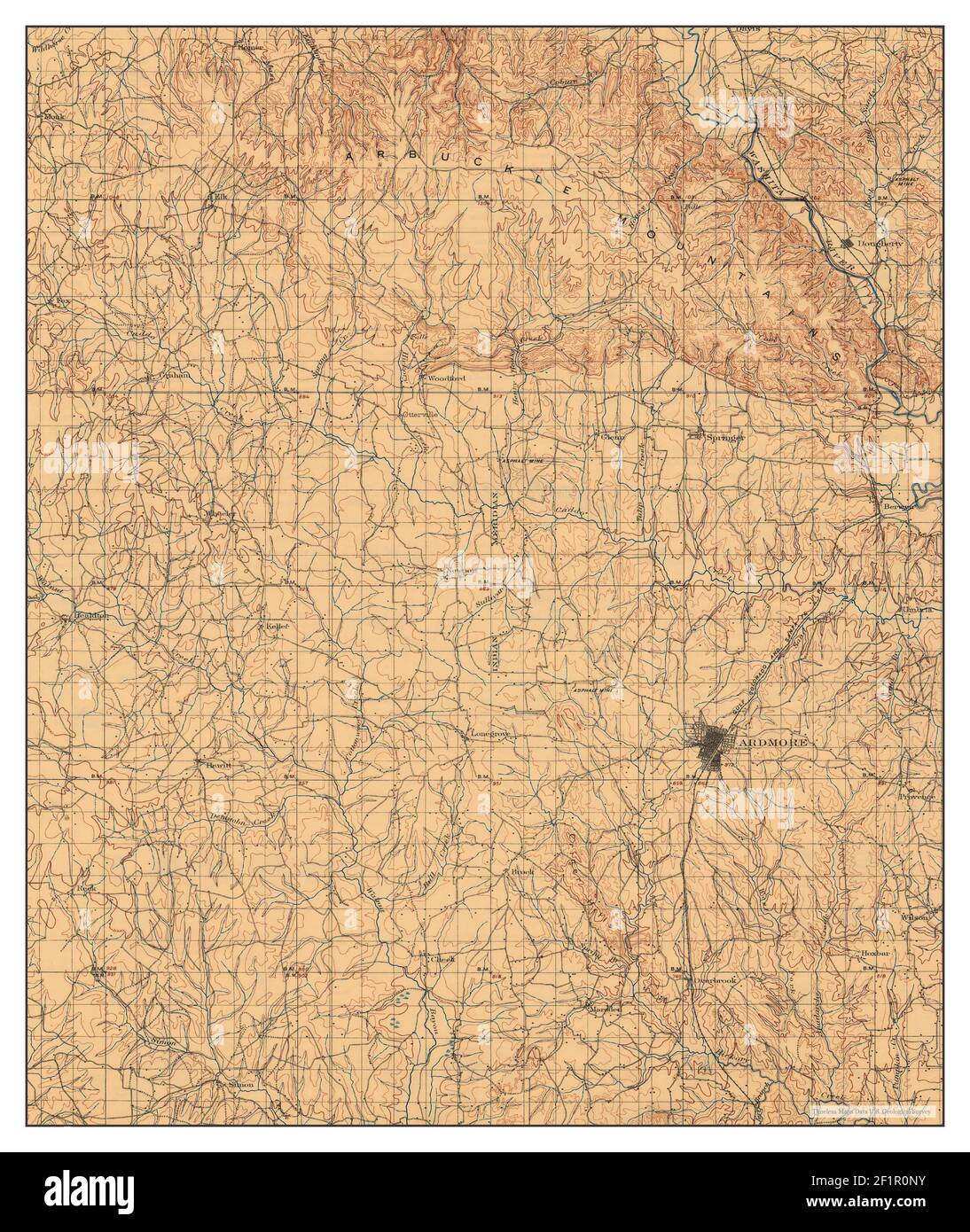 Map of ardmore oklahoma hi-res stock photography and images - Alamy