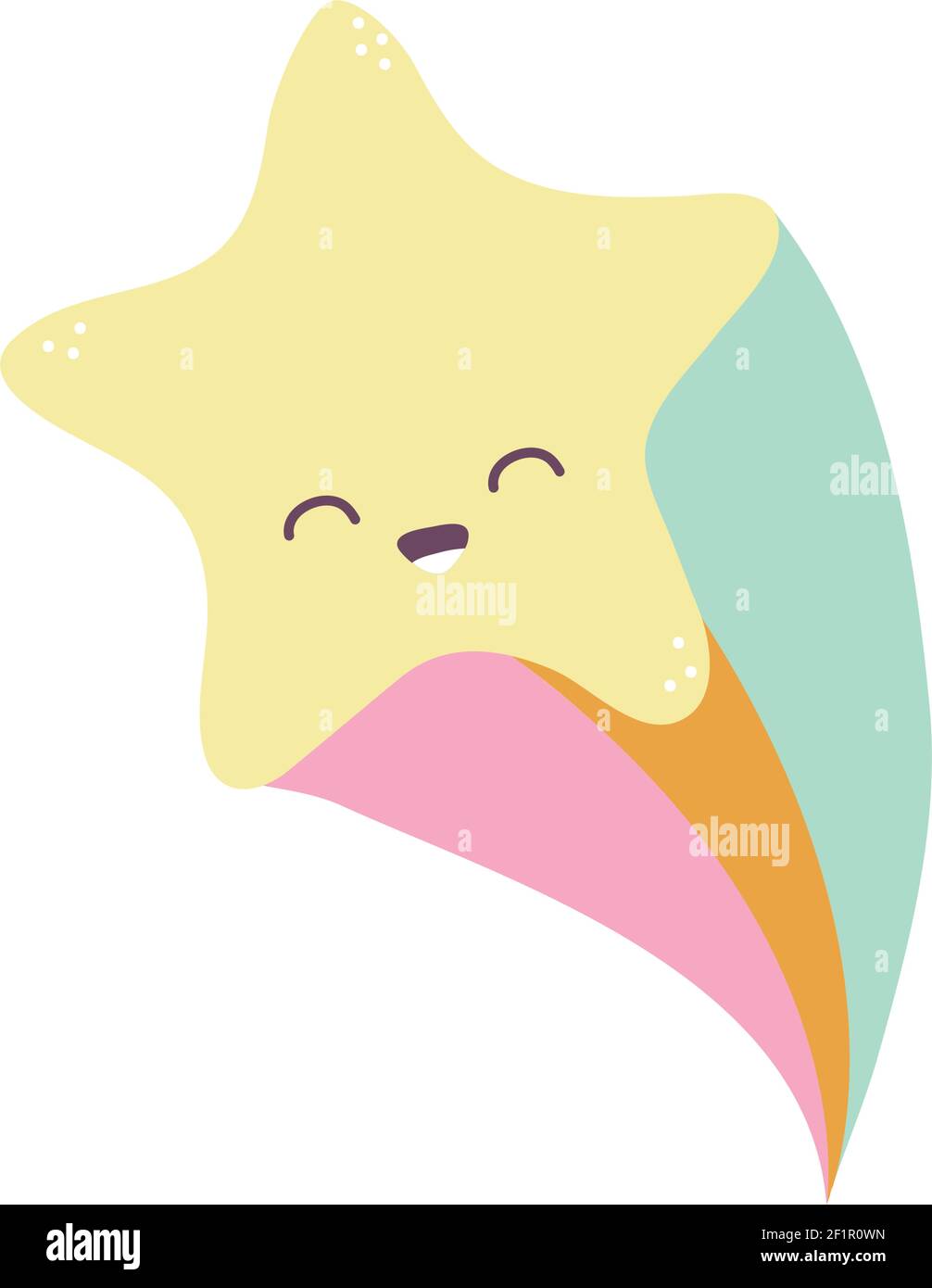 star smiling with one rainbow Stock Vector Image & Art - Alamy