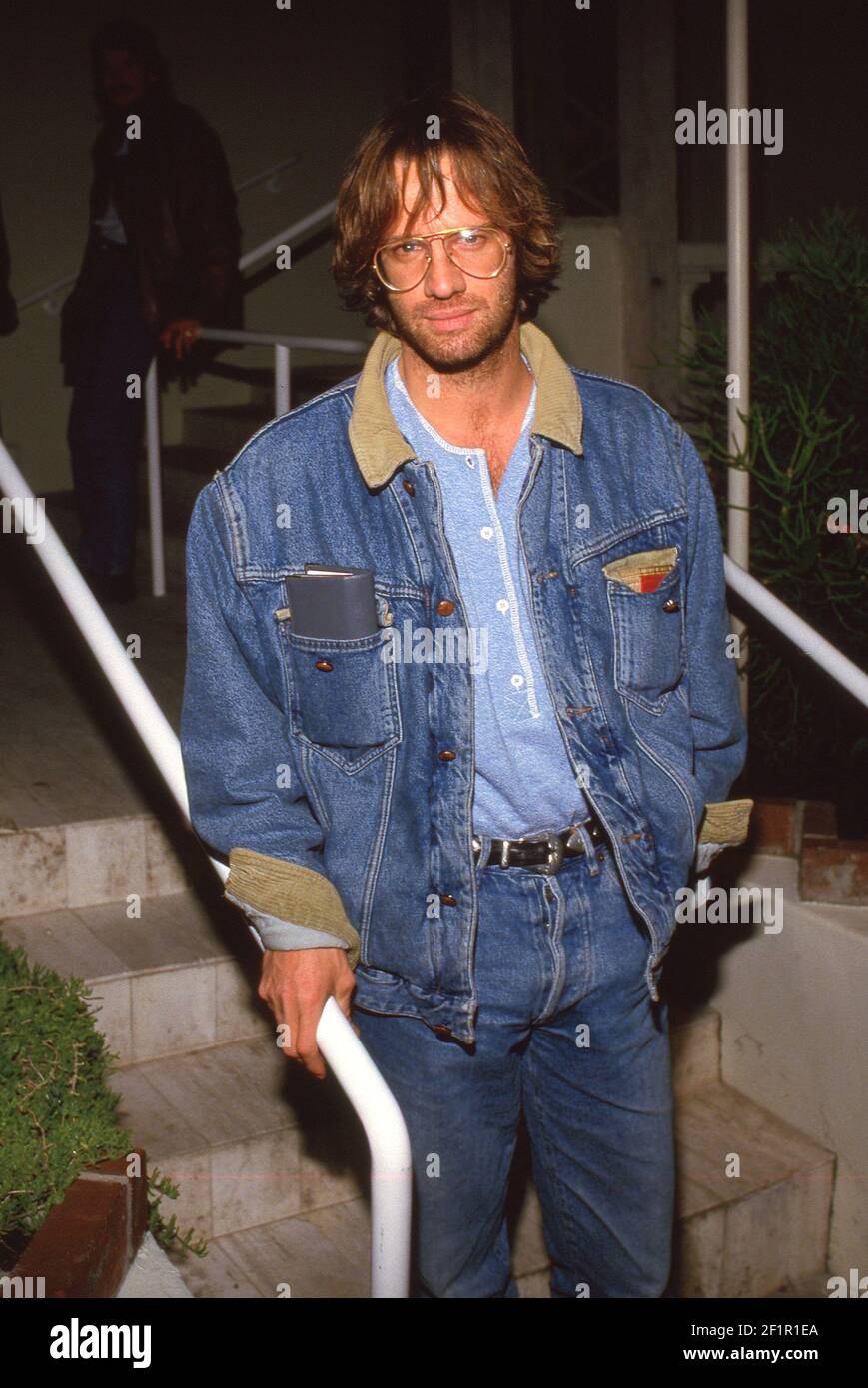 Christopher Lambert on March 4, 1987 leaving Spago in West Hollywood ...