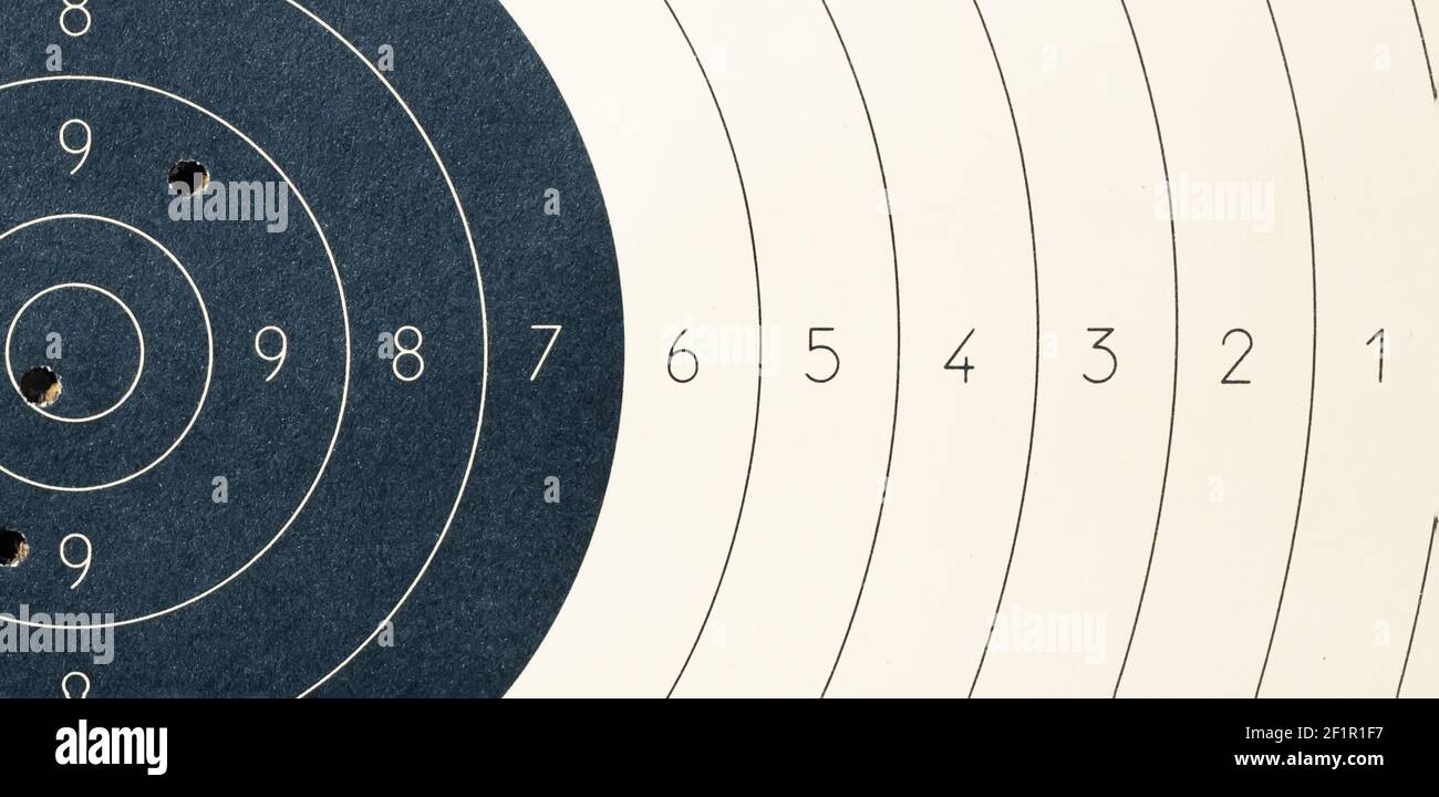 Target with numbers for shooting at a shooting range. A round ta Stock ...