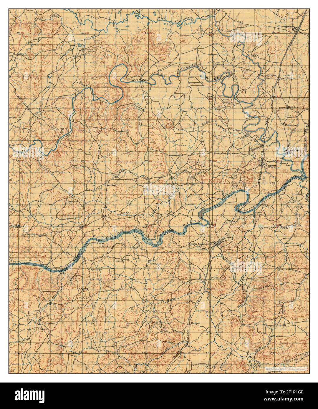 Canadian, Oklahoma, map 1900, 1:125000, United States of America by ...