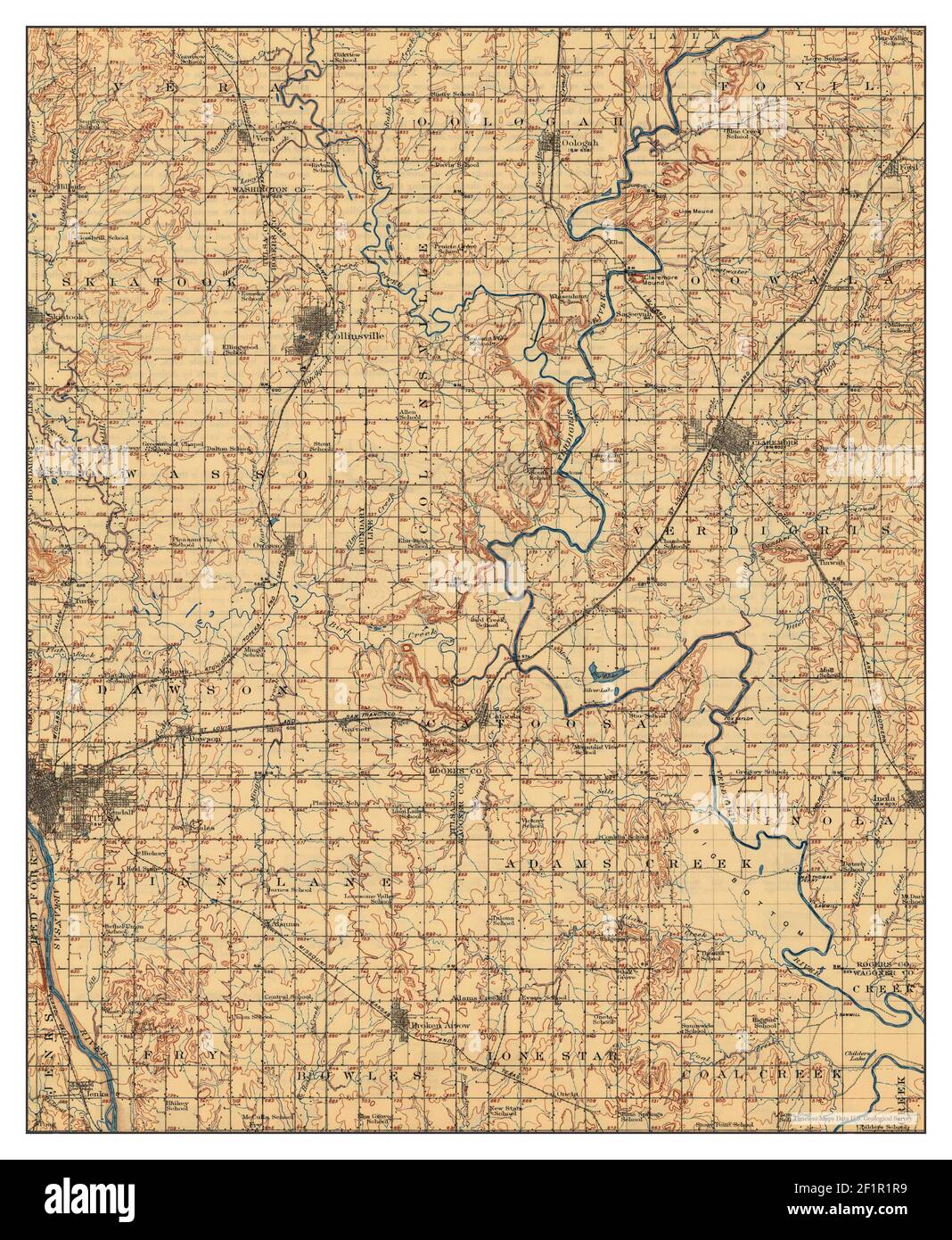 Map of claremore oklahoma Cut Out Stock Images & Pictures - Alamy