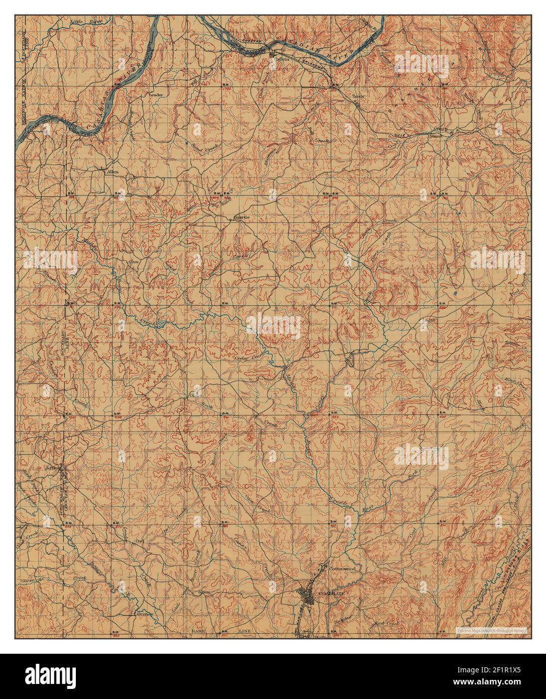 Coalgate, Oklahoma, map 1900, 1:125000, United States of America by ...