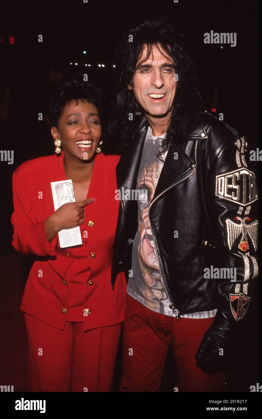 Alice Cooper and Anita Baker during 17th Annual American Music Awards ...