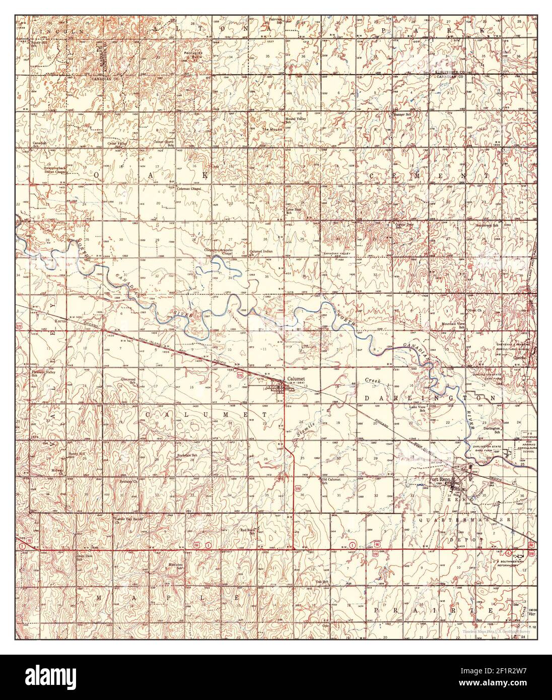 Map of reno oklahoma hi-res stock photography and images - Alamy