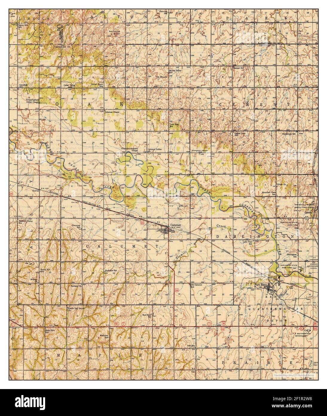 Map of reno oklahoma hi-res stock photography and images - Alamy