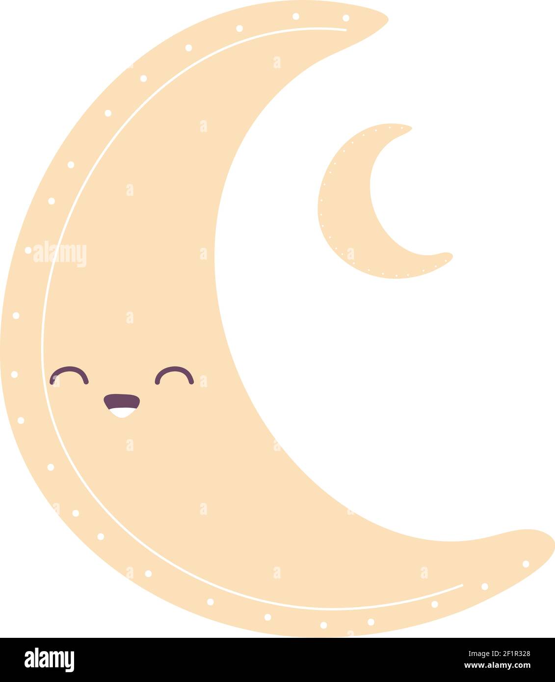 moon smiling on a white background Stock Vector Image & Art - Alamy
