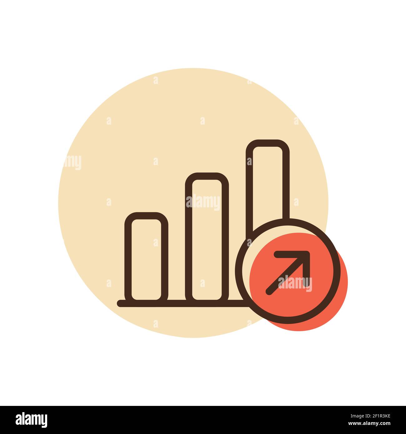 Growth graph outline icon. Finances sign. Graph symbol for your web ...