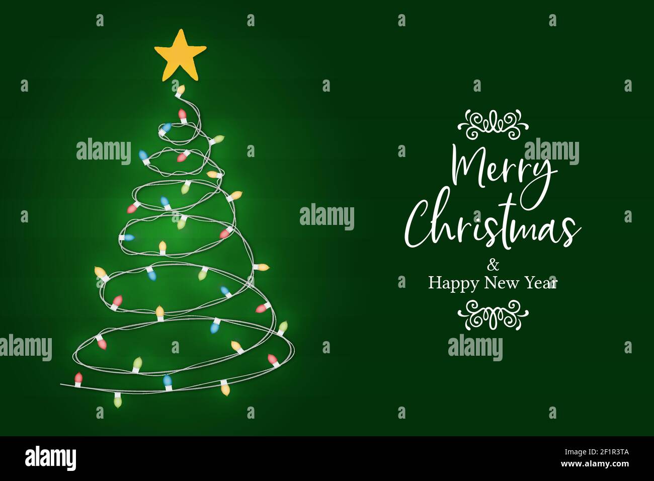 Merry christmas tree light Stock Vector Images - Alamy