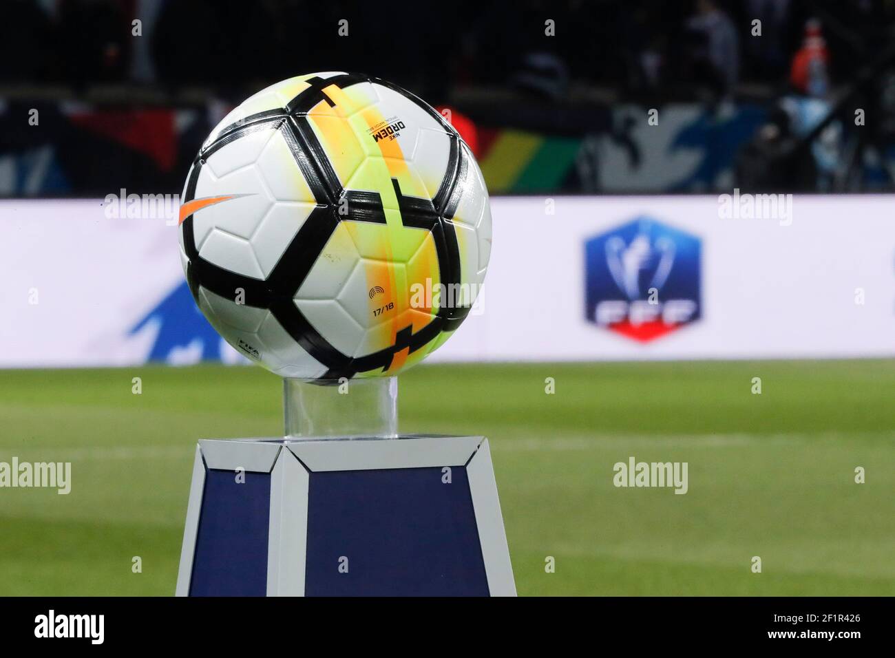 Ball illustration during the French Cup, quarter final football match ...