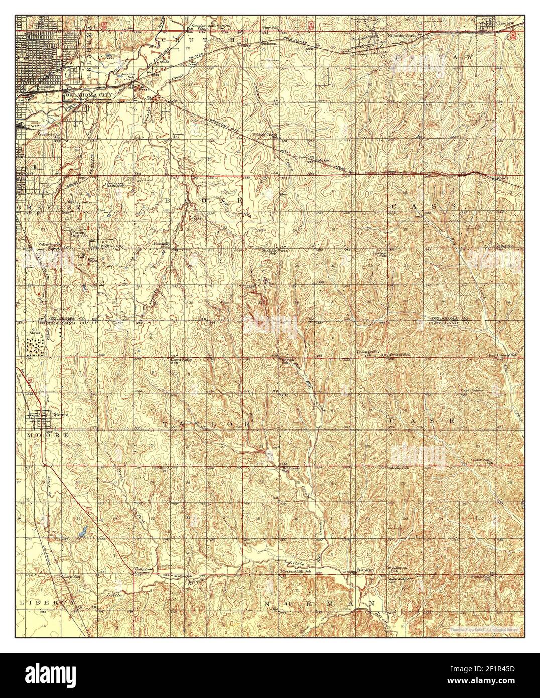 Map of moore oklahoma hi-res stock photography and images - Alamy