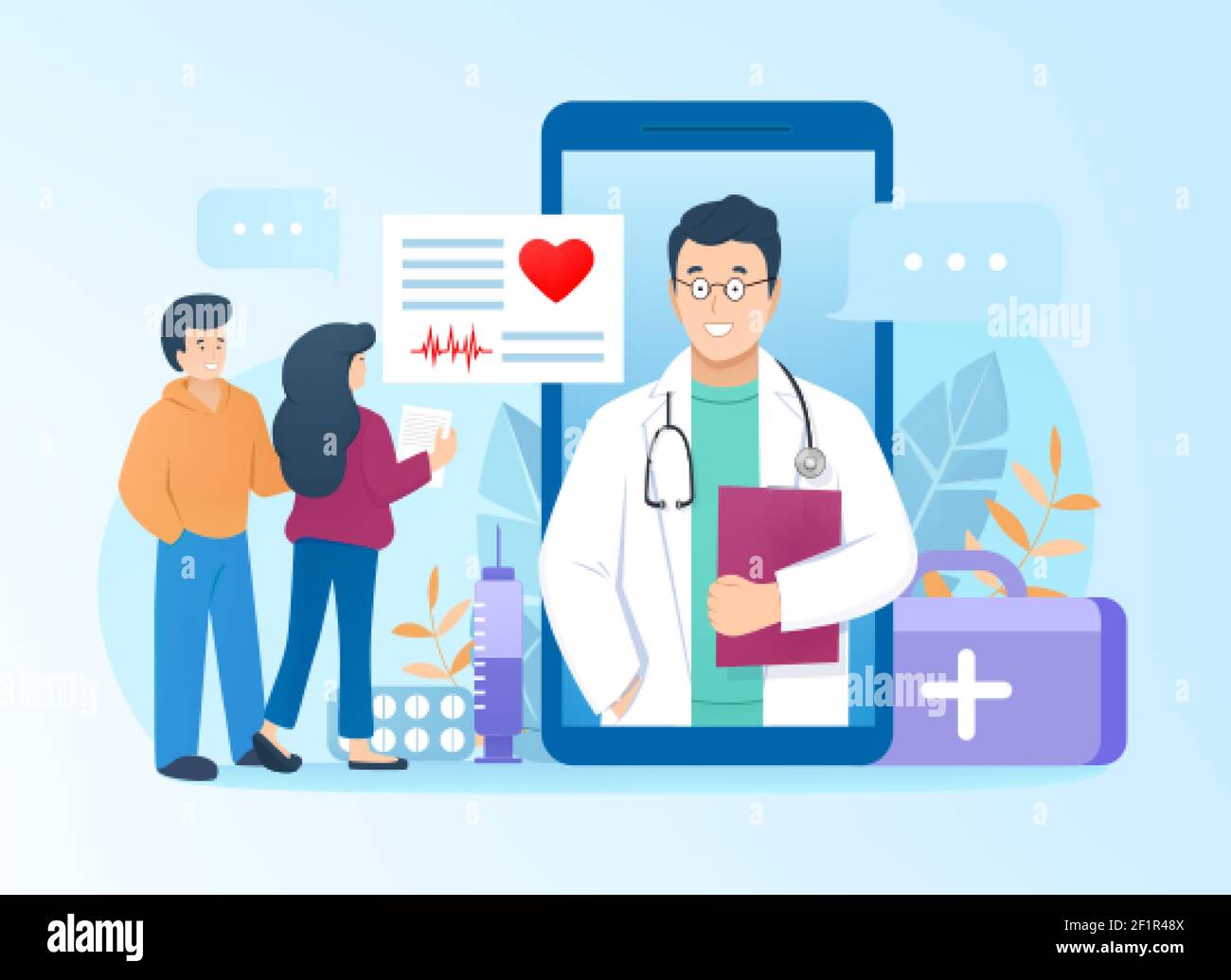 Patient mobile phone in Stock Vector Images - Alamy