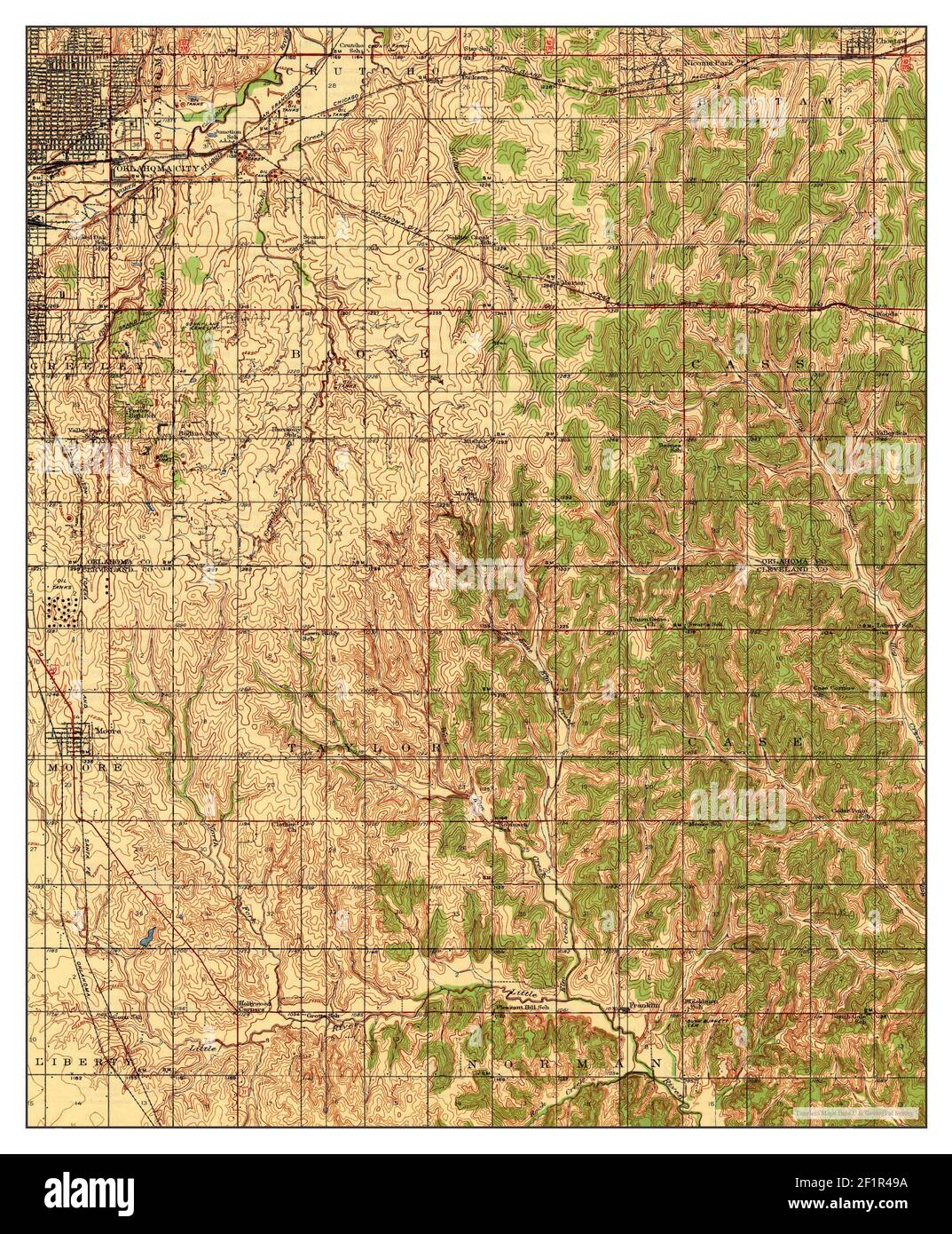 Map of moore oklahoma hi-res stock photography and images - Alamy