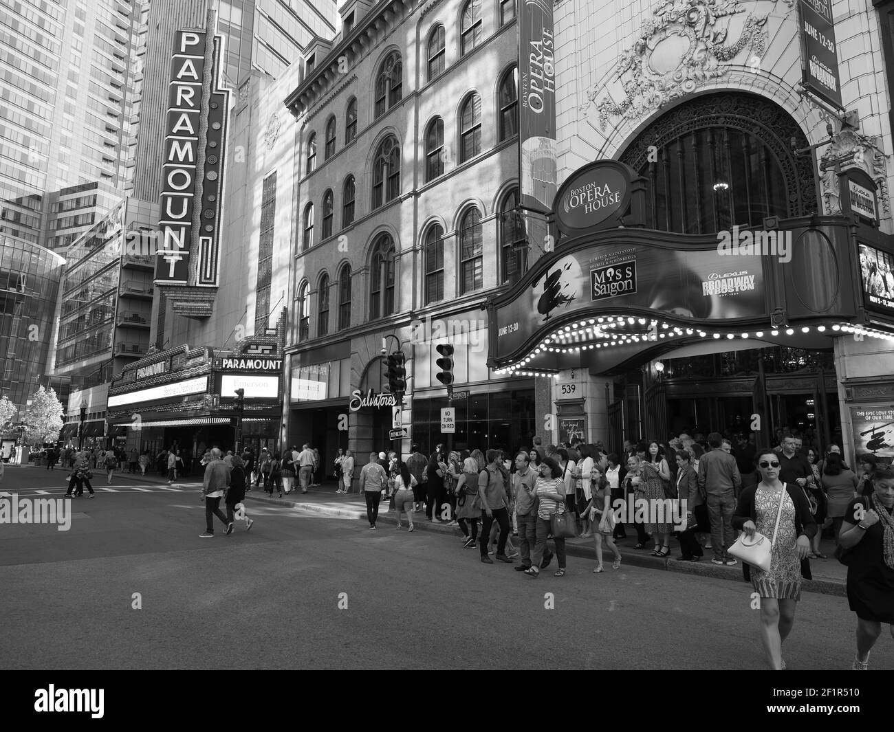Downtown street in touristic Black and White Stock Photos & Images - Alamy