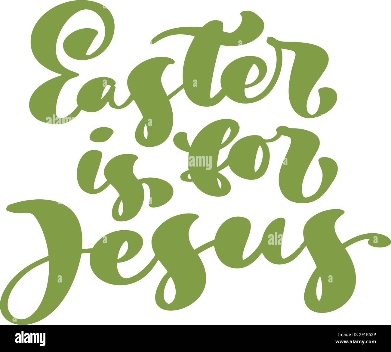 Easter is for Jesus hand drawn Easter Calligraphy lettering Vector text ...