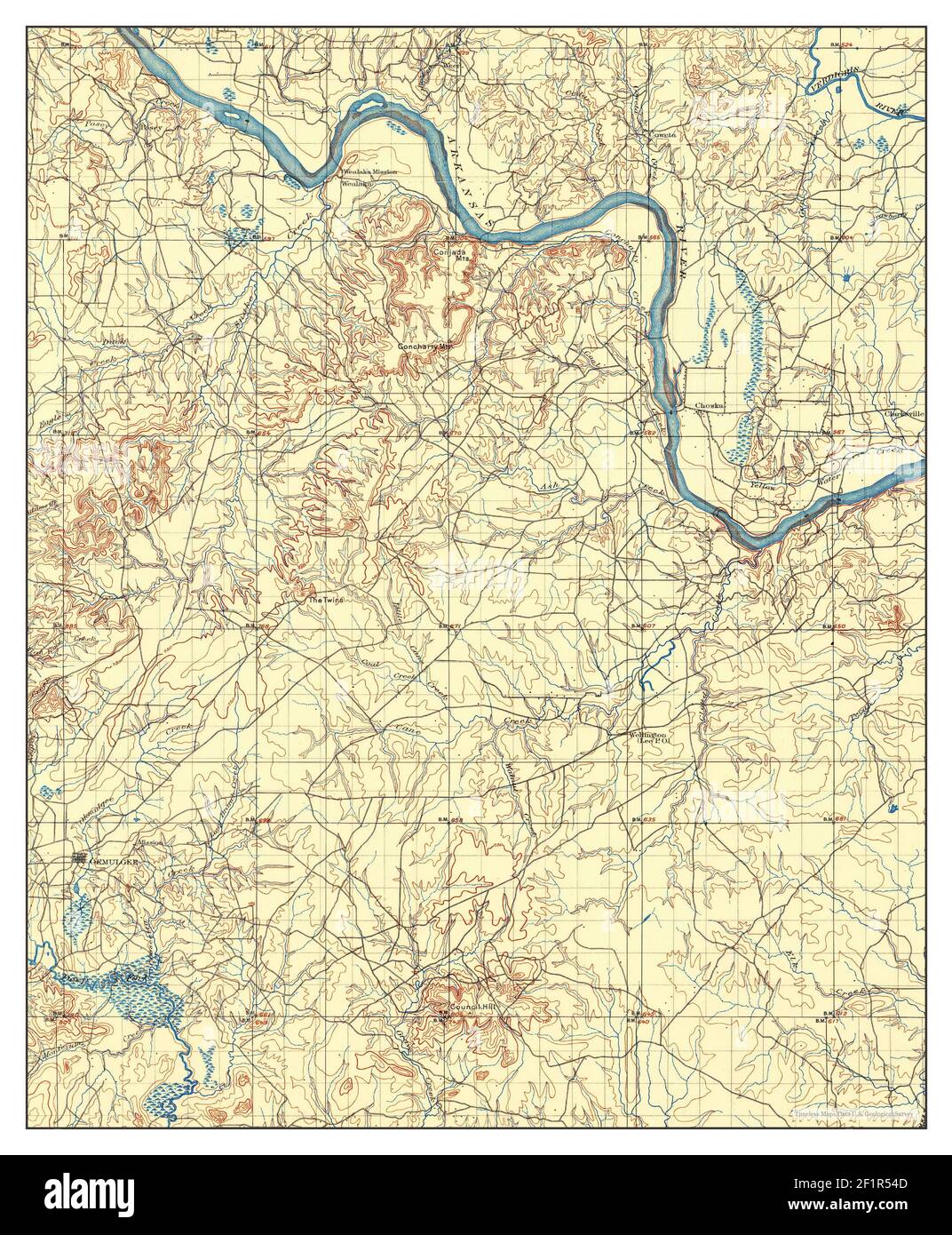 Map of okmulgee oklahoma hi-res stock photography and images - Alamy