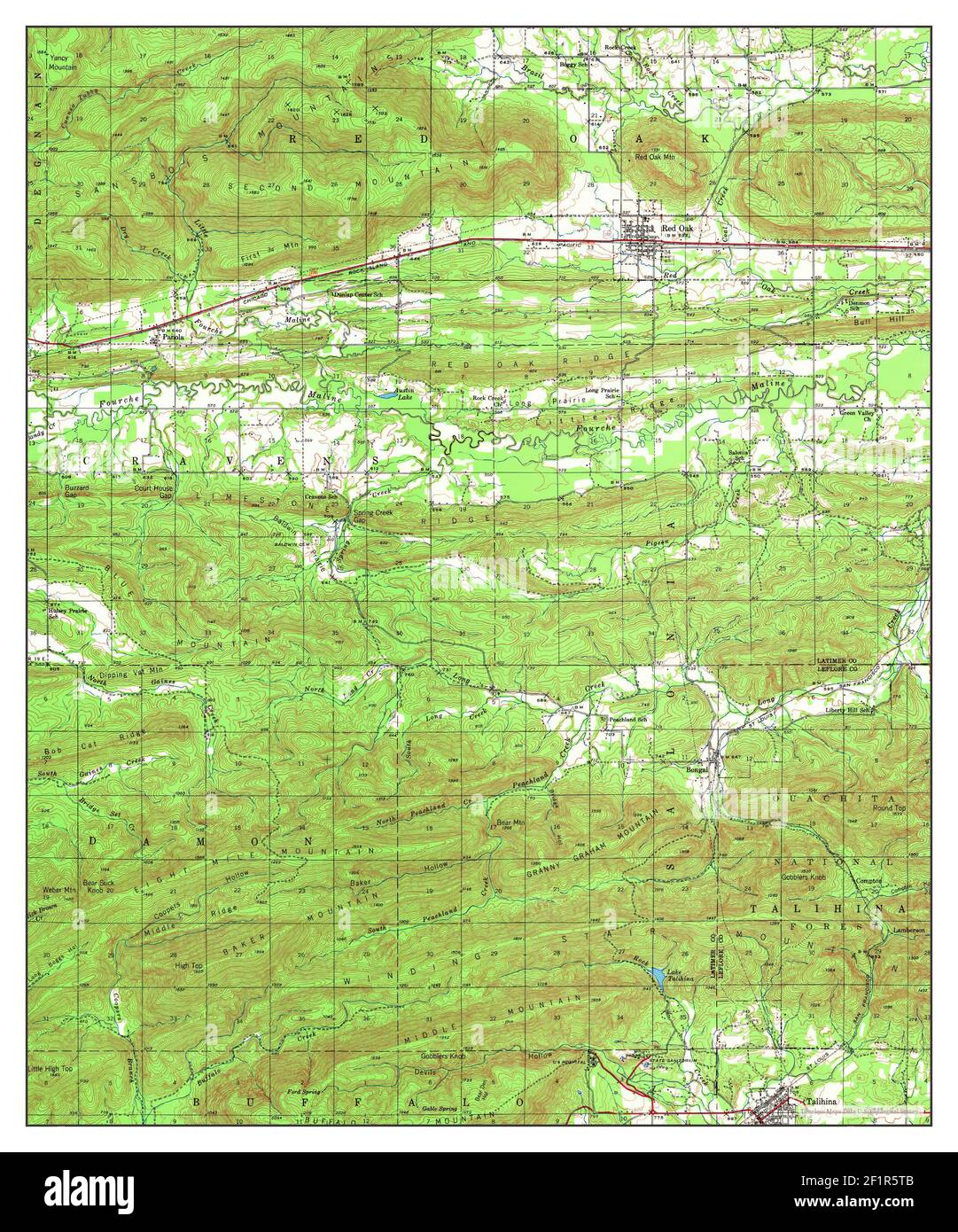 Red Oak, Oklahoma, map 1940, 1:62500, United States of America by ...