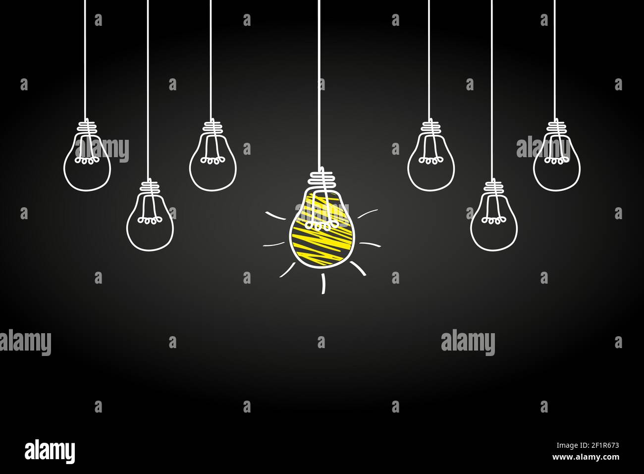 Good idea. Banner light bulb idea concept, creative concept light bulb ...