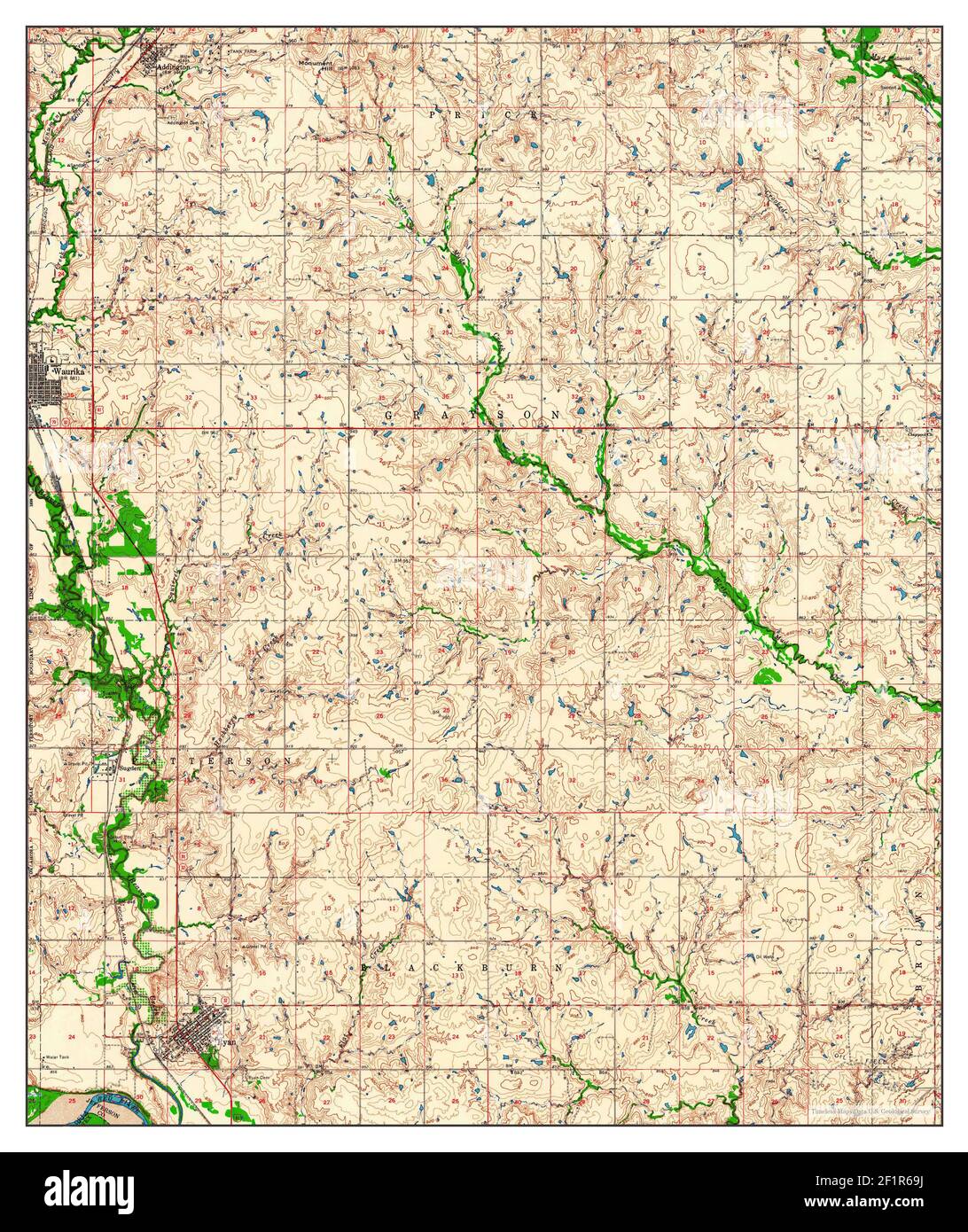 Ryan, Oklahoma, map 1962, 1:62500, United States of America by Timeless ...